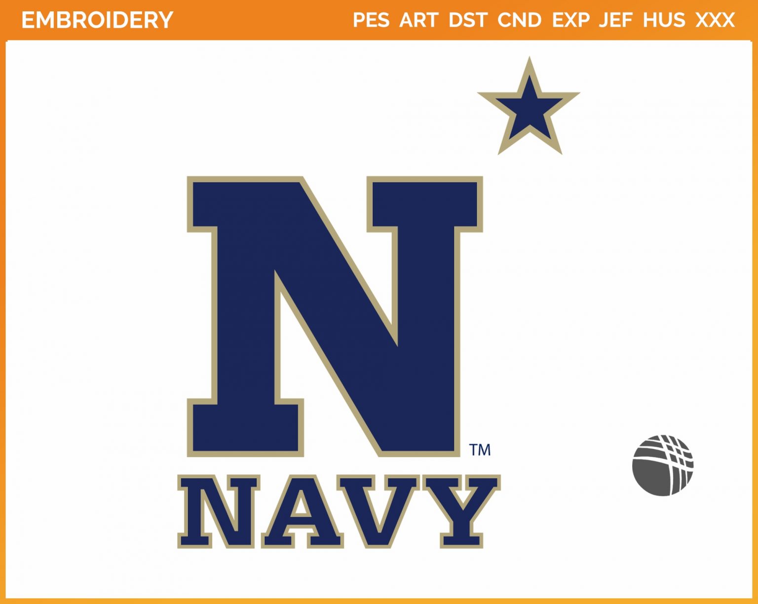 Navy Midshipmen - Alternate Logo (1998) - College Sports Embroidery ...