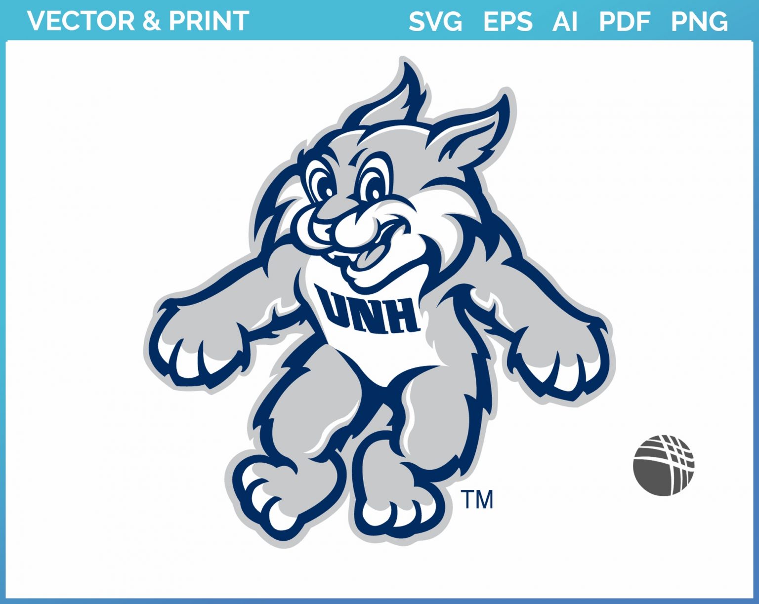 New Hampshire Wildcats - Mascot Logo (2003) - College Sports Vector SVG ...