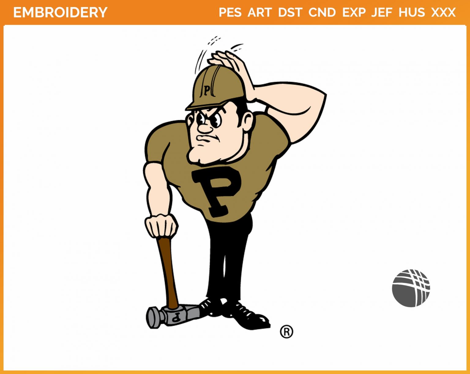 Purdue Boilermakers - Mascot Logo (1996) - College Sports Embroidery ...