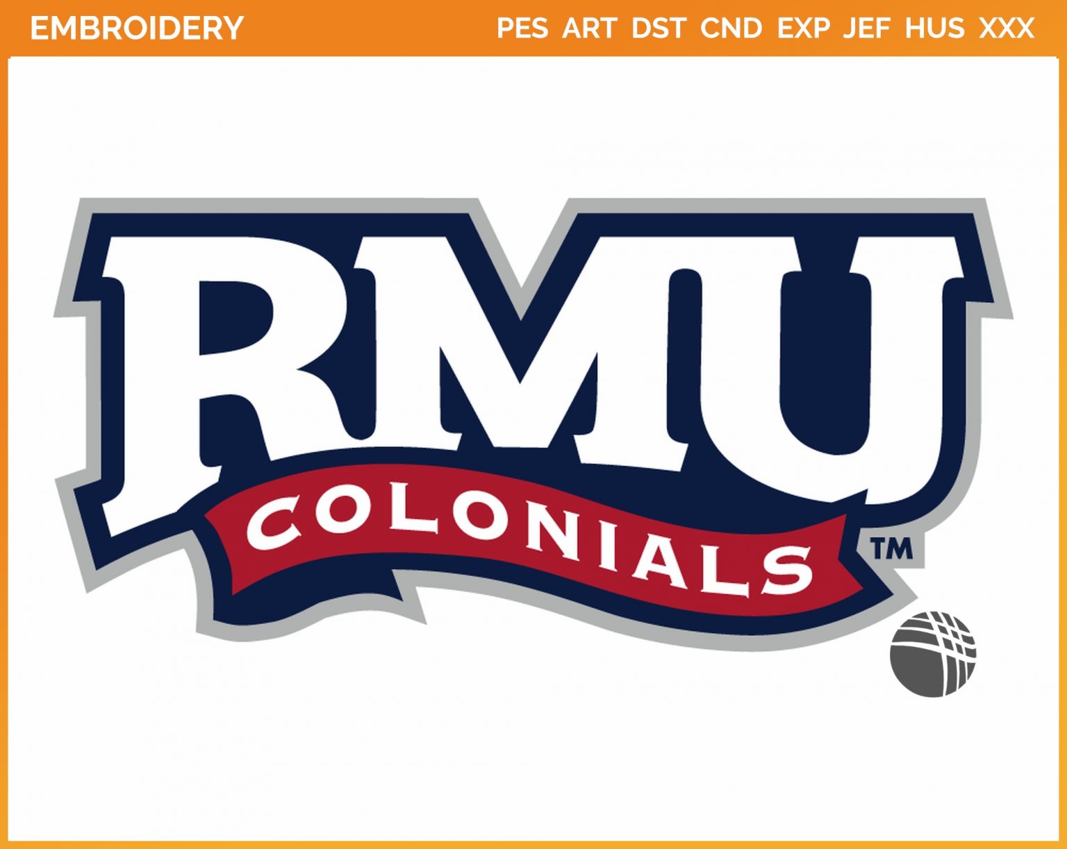 Robert Morris Colonials - Primary Logo - College Sports Embroidery Logo ...