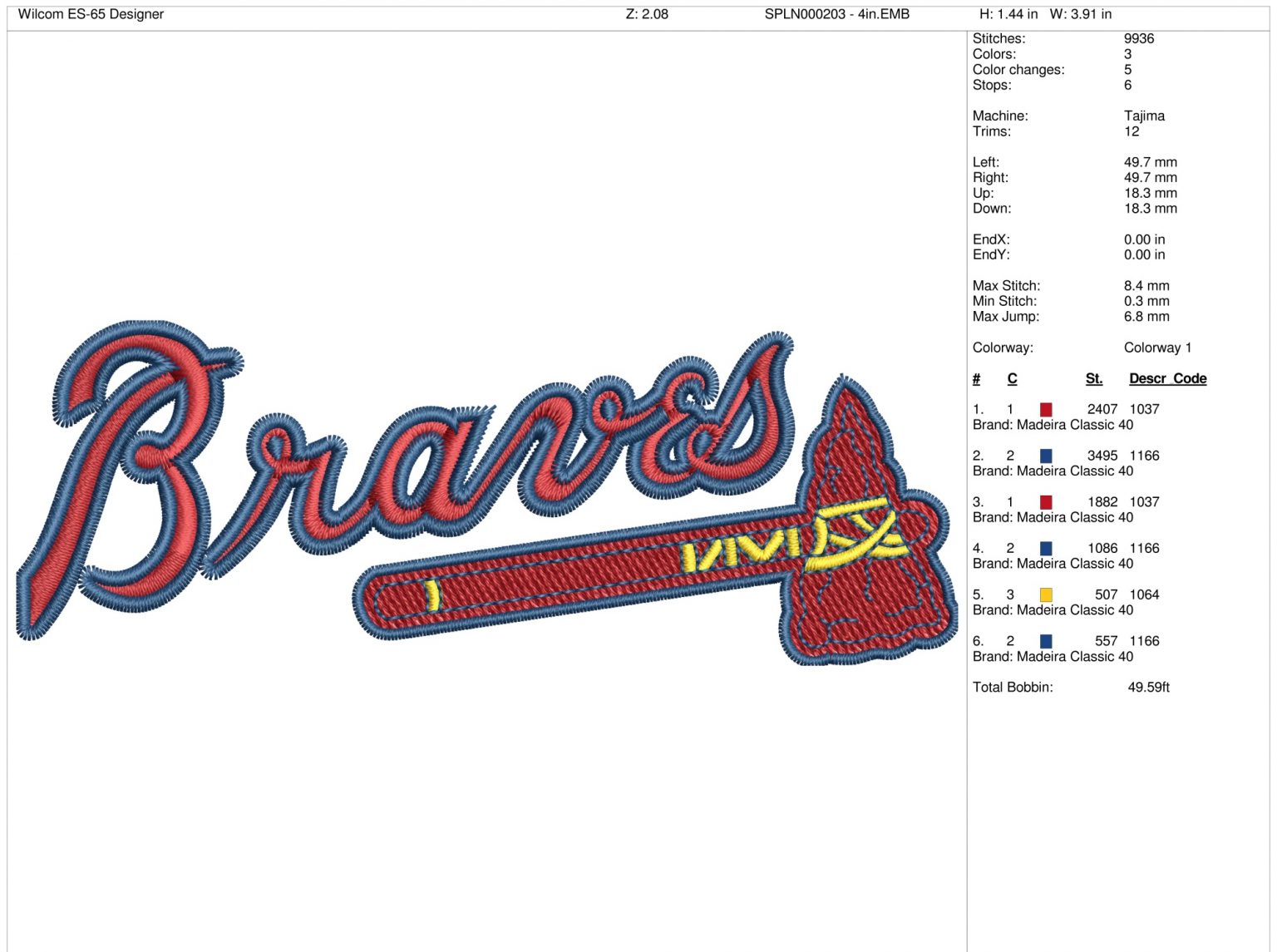 Atlanta Braves - 1987-2017, National League, Baseball Sports Embroidery ...
