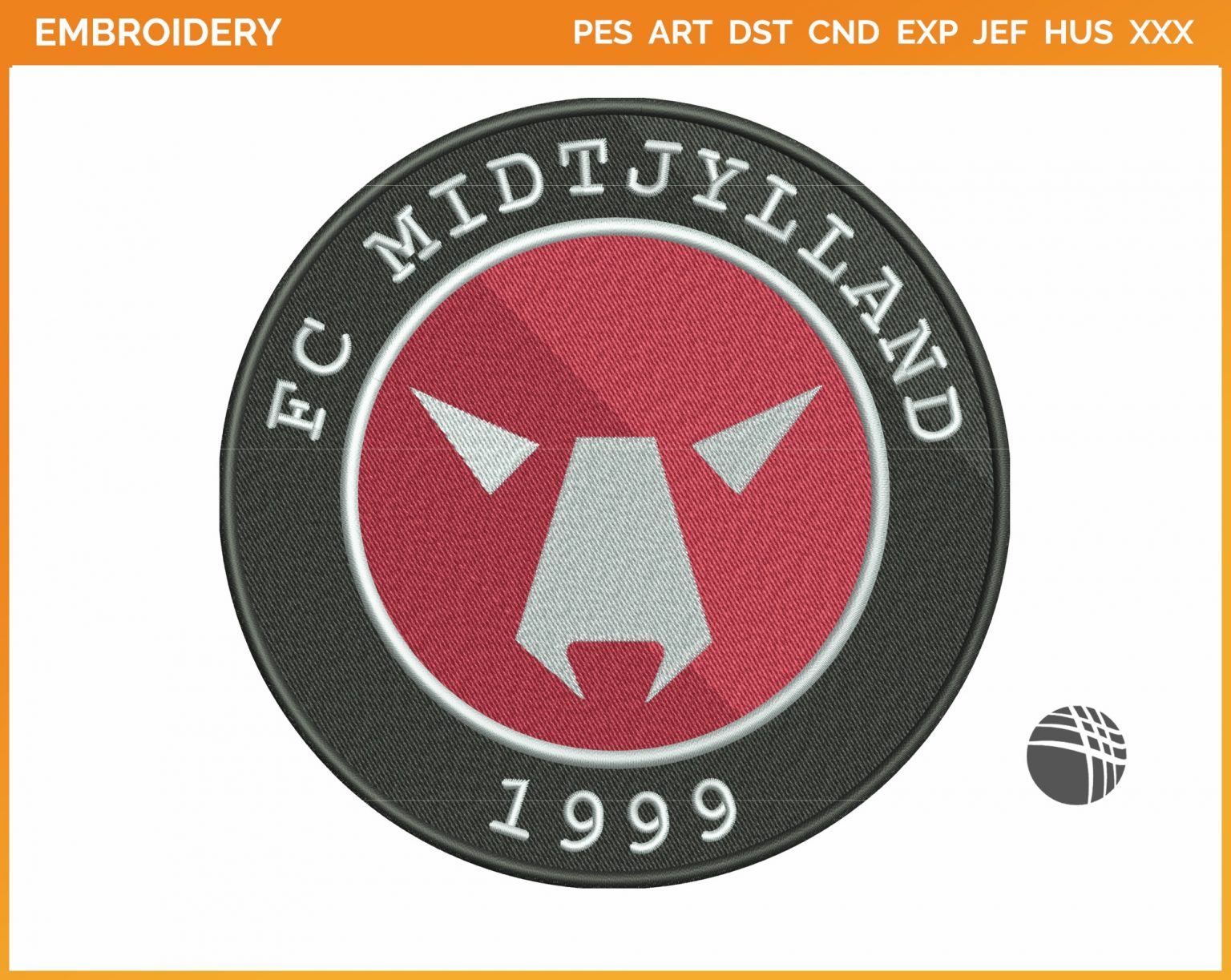 FC Midtjylland - 1999, Danish Superliga, Soccer Sports Embroidery Logo ...