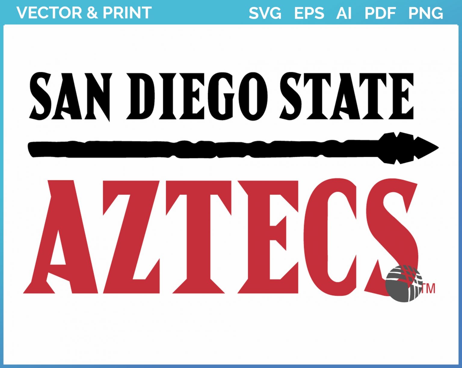 San Diego State Aztecs - Wordmark Logo (2013) - College Sports Vector ...