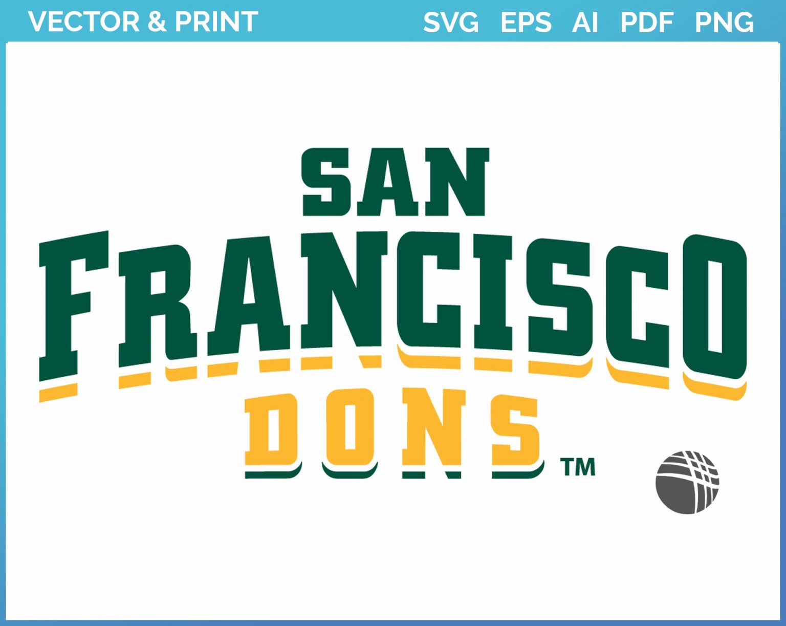 San Francisco Dons - Wordmark Logo (2012) - College Sports Vector SVG ...