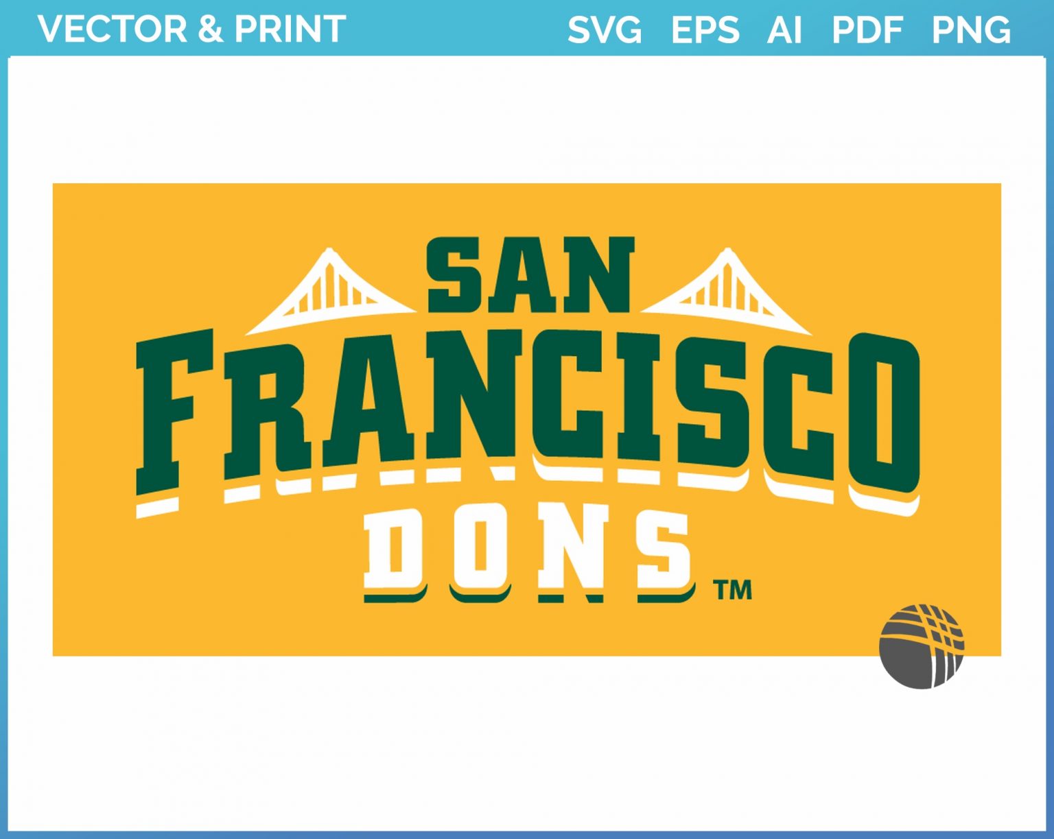 San Francisco Dons - Wordmark Logo (2012) - College Sports Vector SVG ...