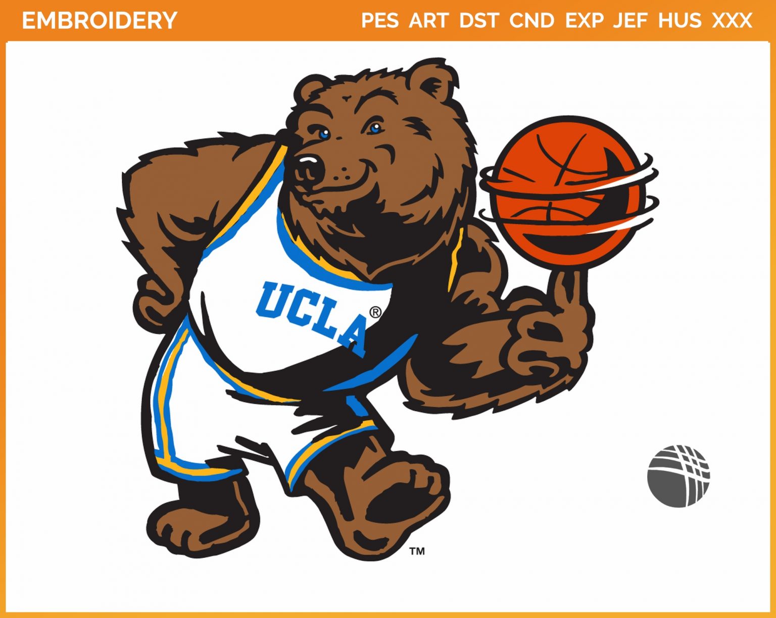 UCLA Bruins - Mascot Logo (2004) - College Sports Embroidery Logo in 4 ...