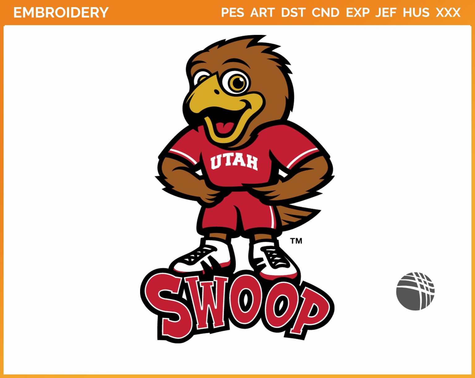 Utah Utes - Mascot Logo (2015) - College Sports Embroidery Logo in 4 ...