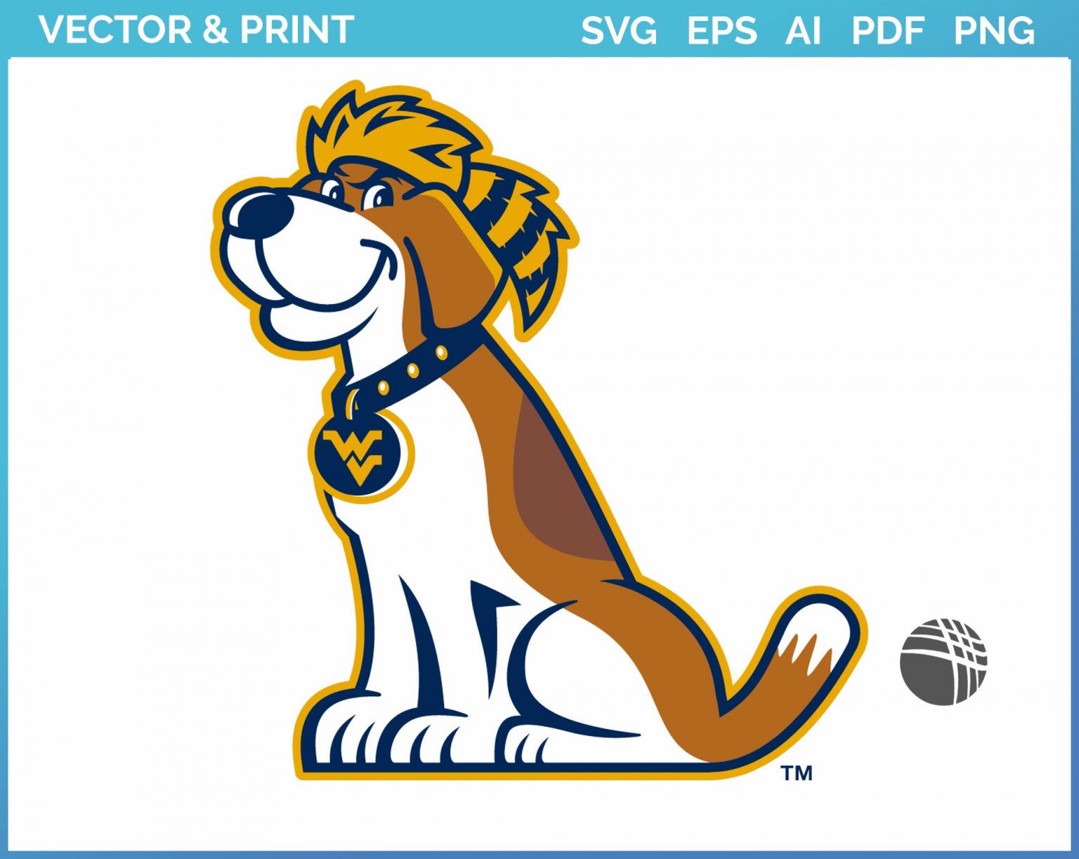 West Virginia Mountaineers - Mascot Logo (2002) - College Sports Vector ...