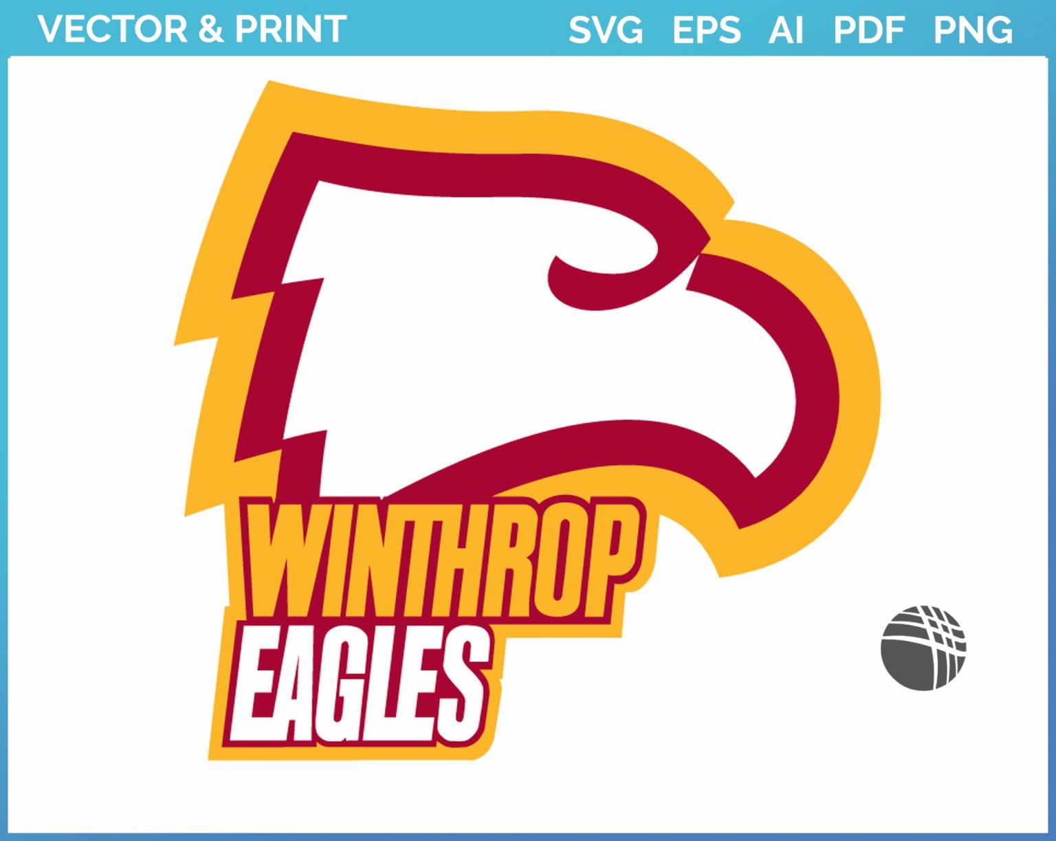 Winthrop Eagles - Alternate Logo (1995) - College Sports Vector SVG ...