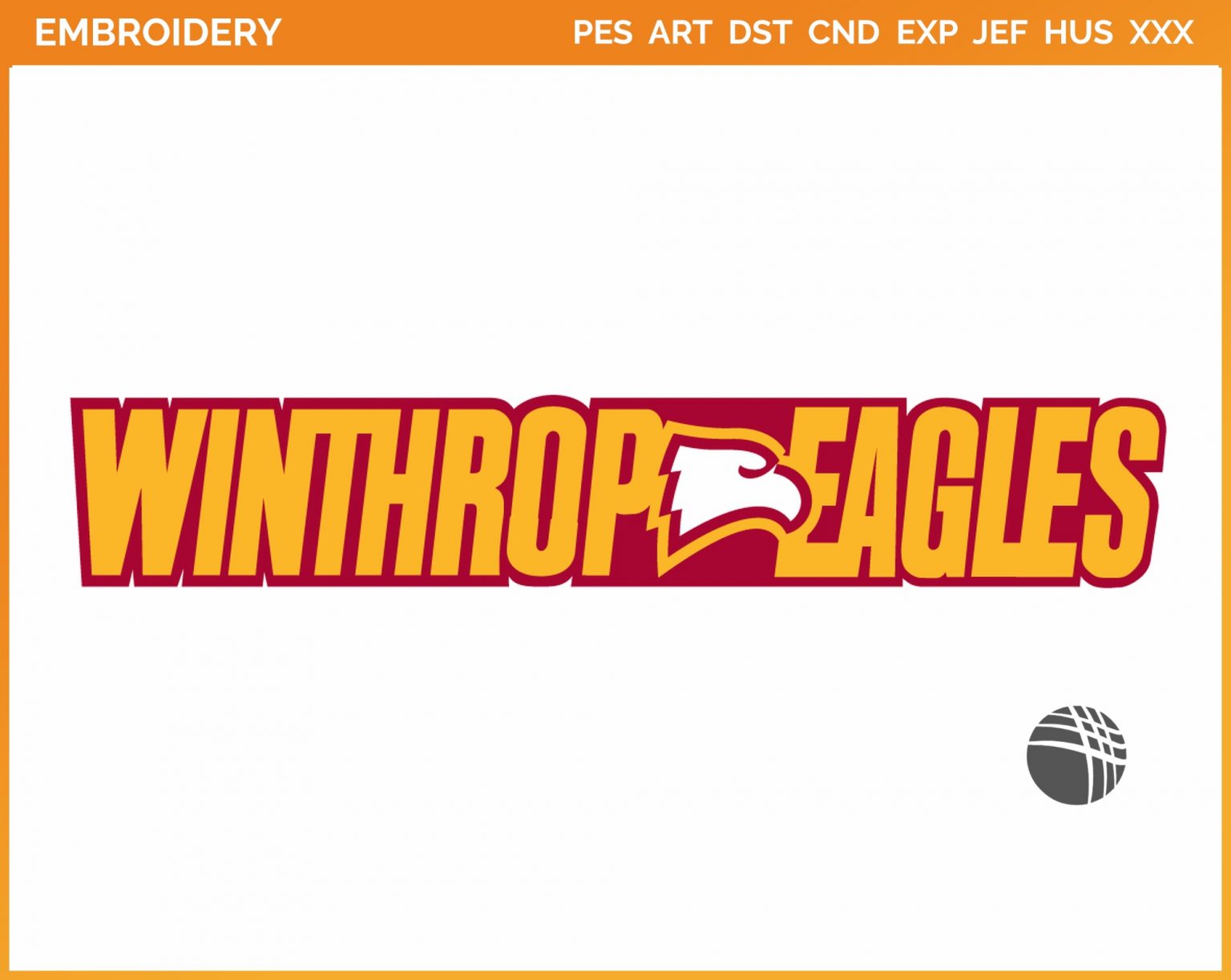 Winthrop Eagles - Wordmark Logo (1995) - College Sports Embroidery Logo ...