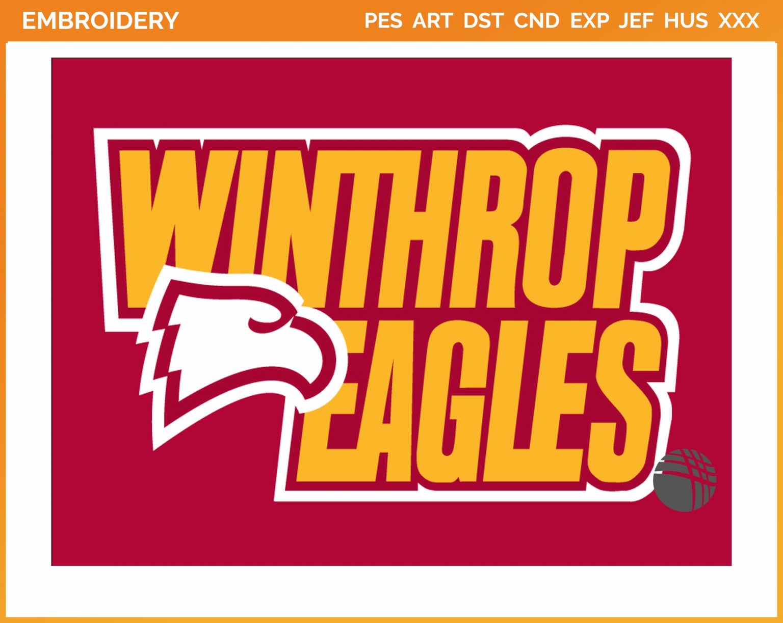 Winthrop Eagles - Wordmark Logo (1995) - College Sports Embroidery Logo ...