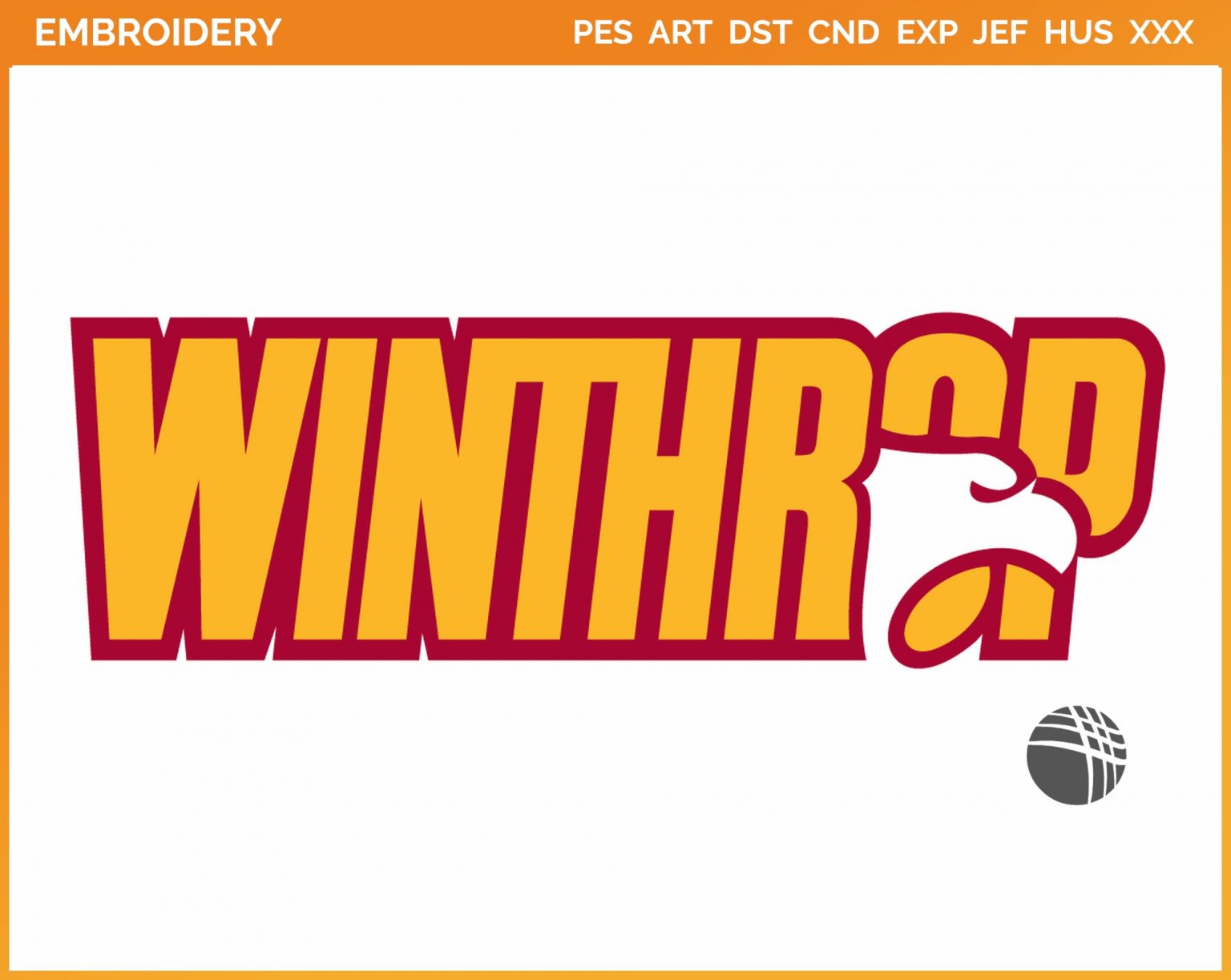 Winthrop Eagles - Wordmark Logo (1995) - College Sports Embroidery Logo ...
