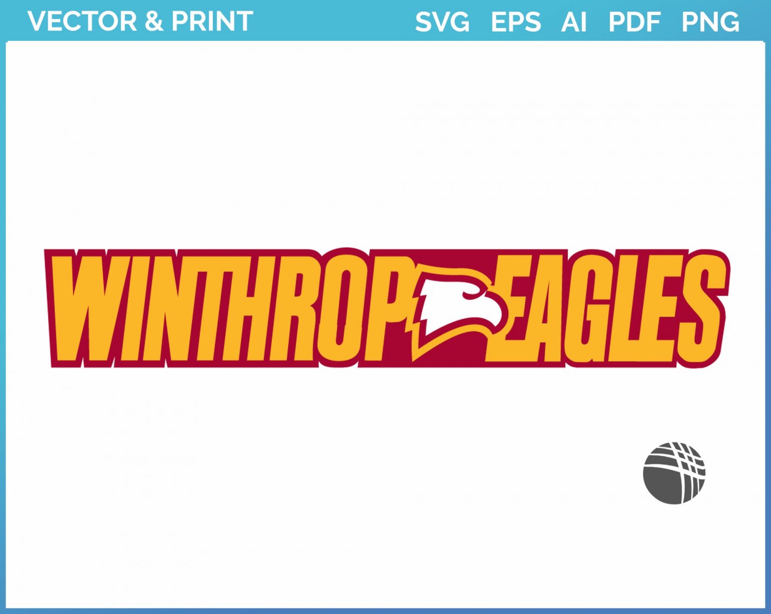 Winthrop Eagles - Wordmark Logo (1995) - College Sports Vector SVG Logo ...