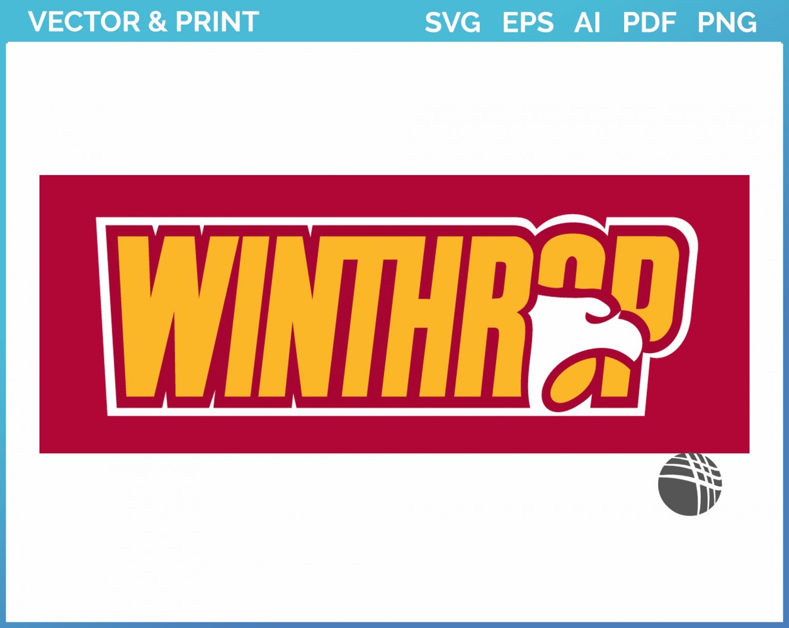 Winthrop Eagles - Wordmark Logo (1995) - College Sports Vector SVG Logo ...