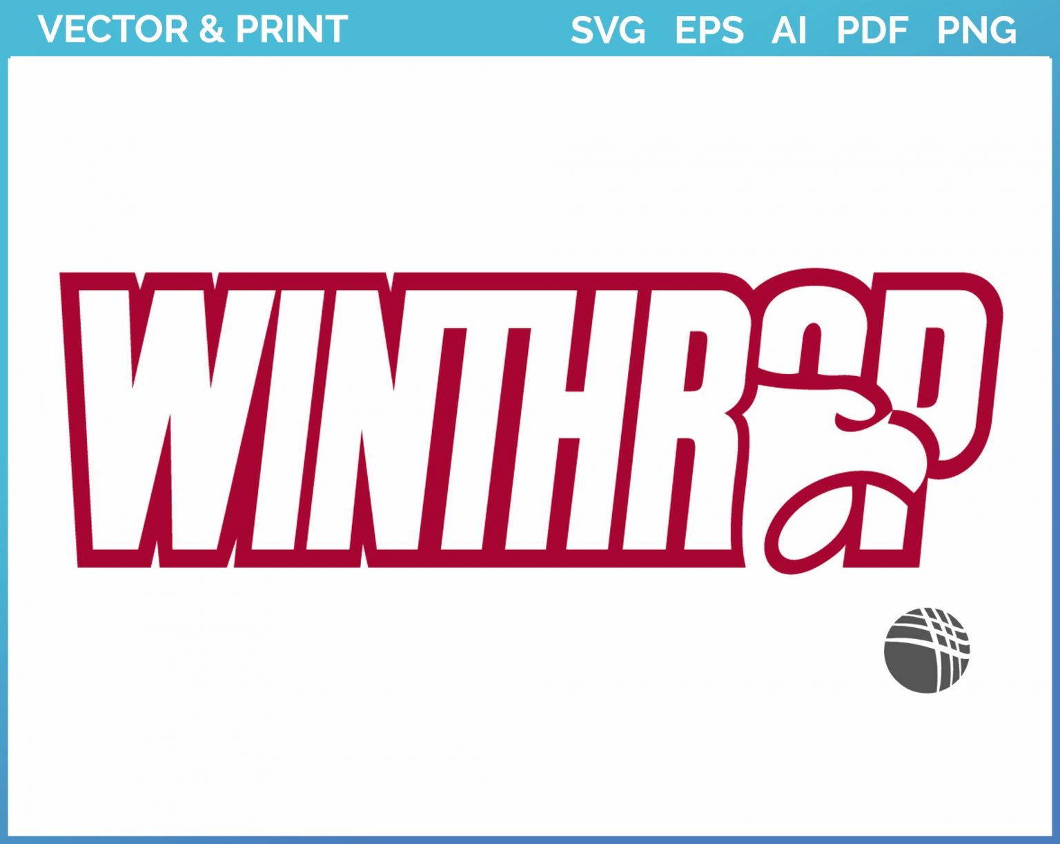 Winthrop Eagles - Wordmark Logo (1995) - College Sports Vector SVG Logo ...