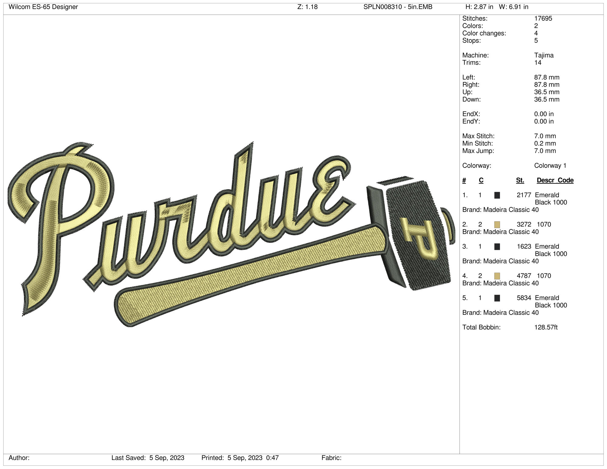 Purdue Boilermakers - Jersey Logo (2012) - College Sports Embroidery ...