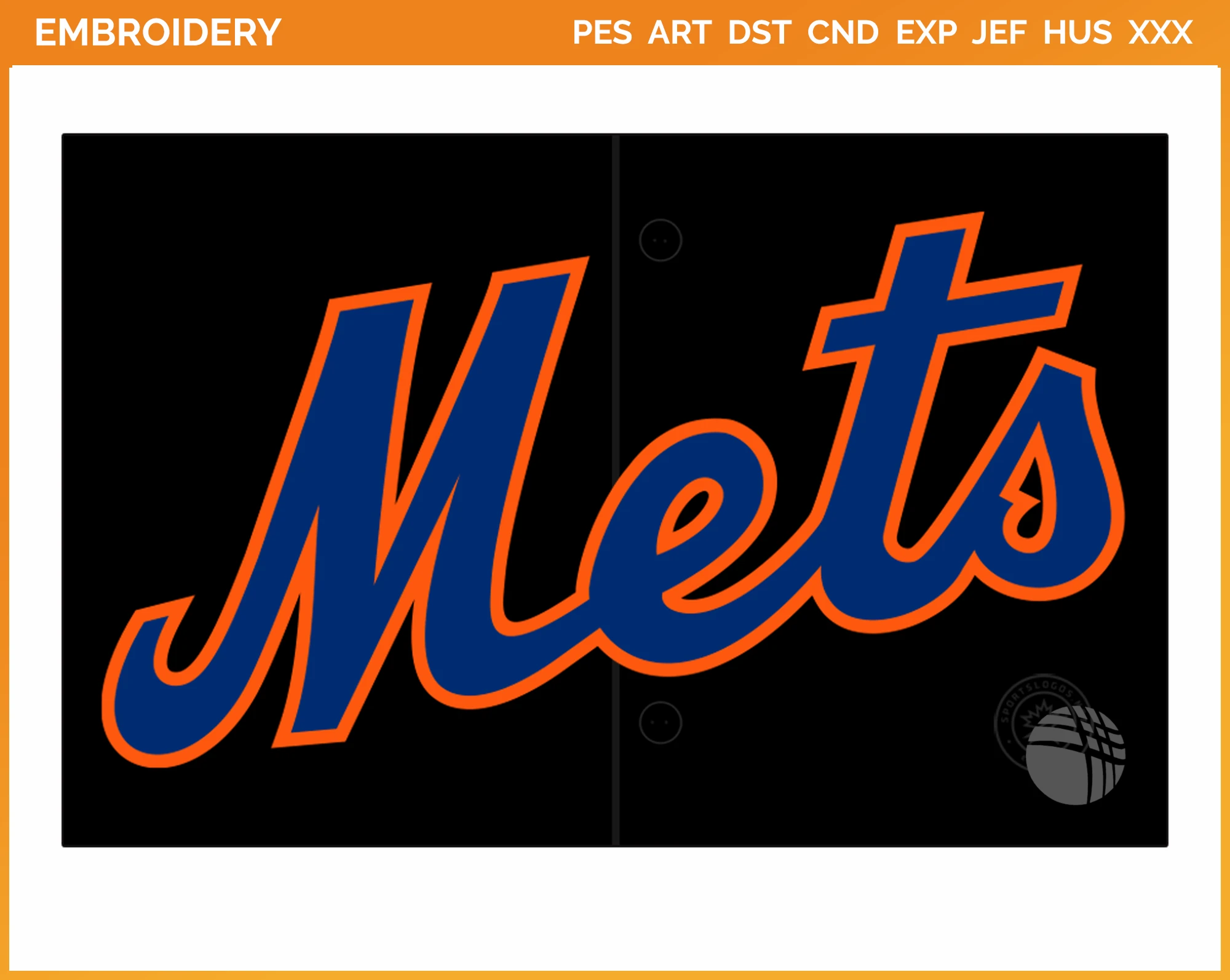 New York Mets - Jersey Logo (2024) - Baseball Sports Embroidery Logo in ...