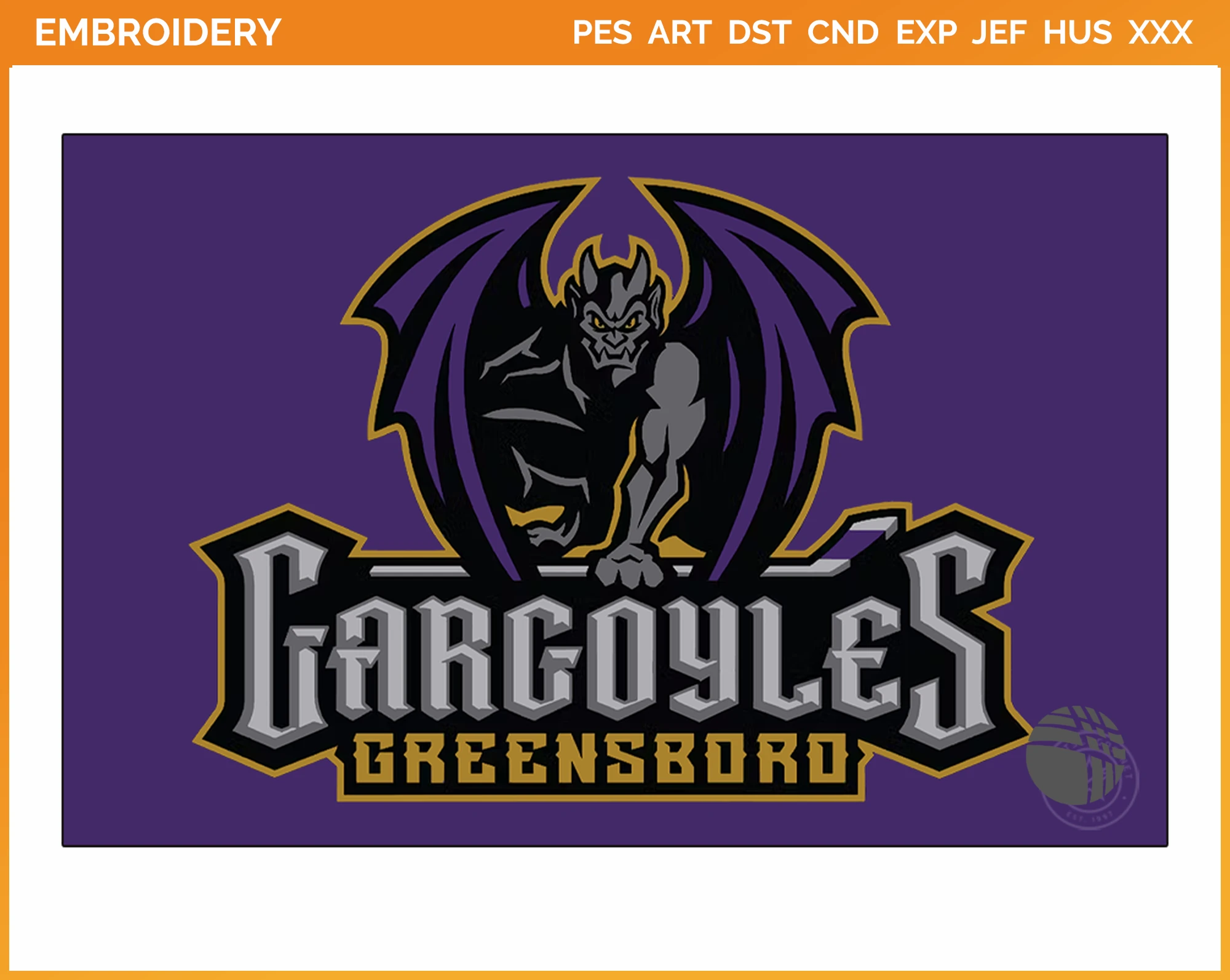 Greensboro Gargoyles - Primary Dark Logo (2025/26) - Hockey Sports ...